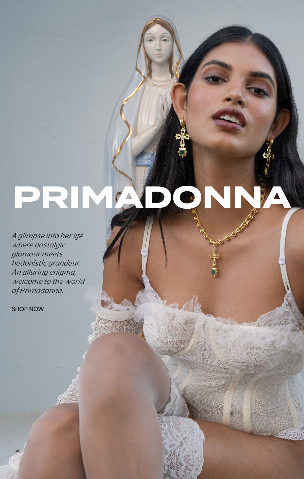 Introducing Primadonna | Our new gold cross jewellery collection – Mountain & Moon