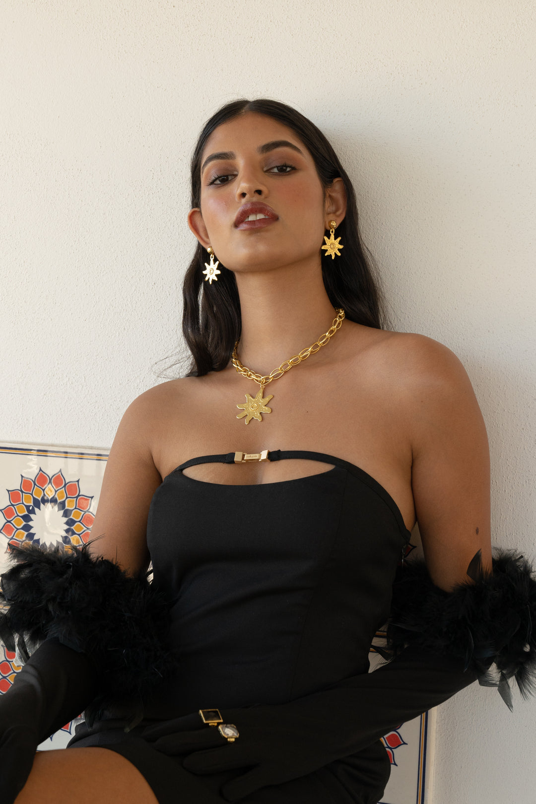 Gold Mimi Starfish Statement Earrings Primadonna Mountain and Moon ...
