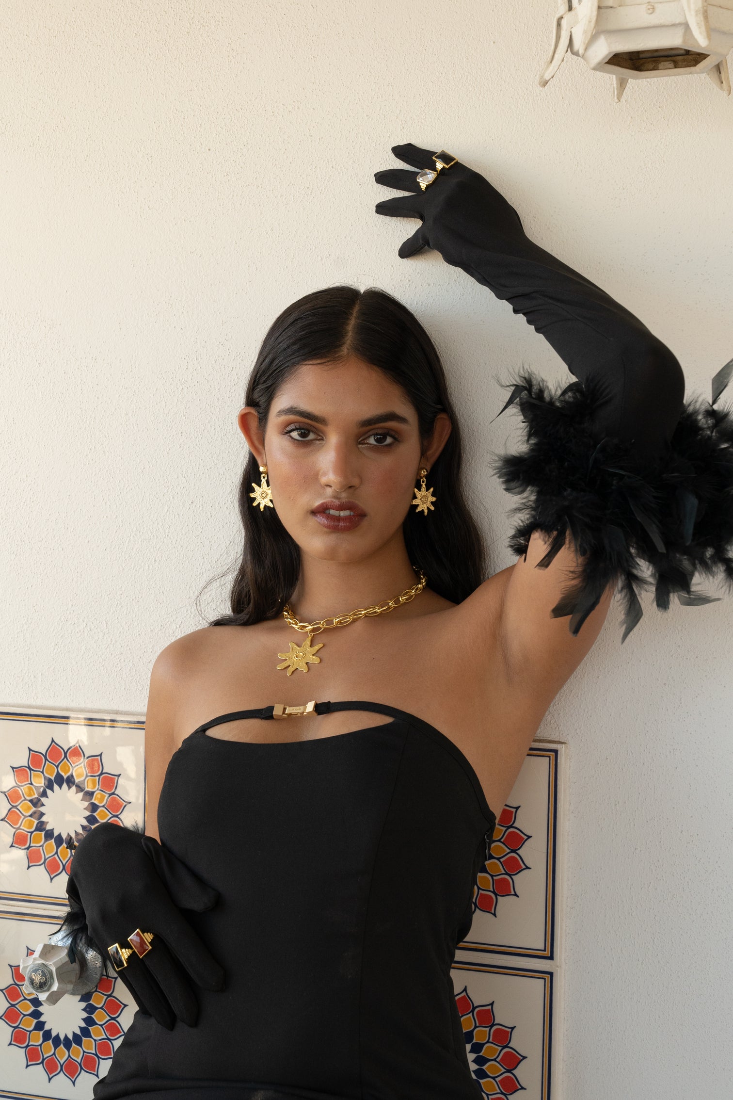 Gold Mimi Starfish Statement Earrings Primadonna Mountain and Moon ...