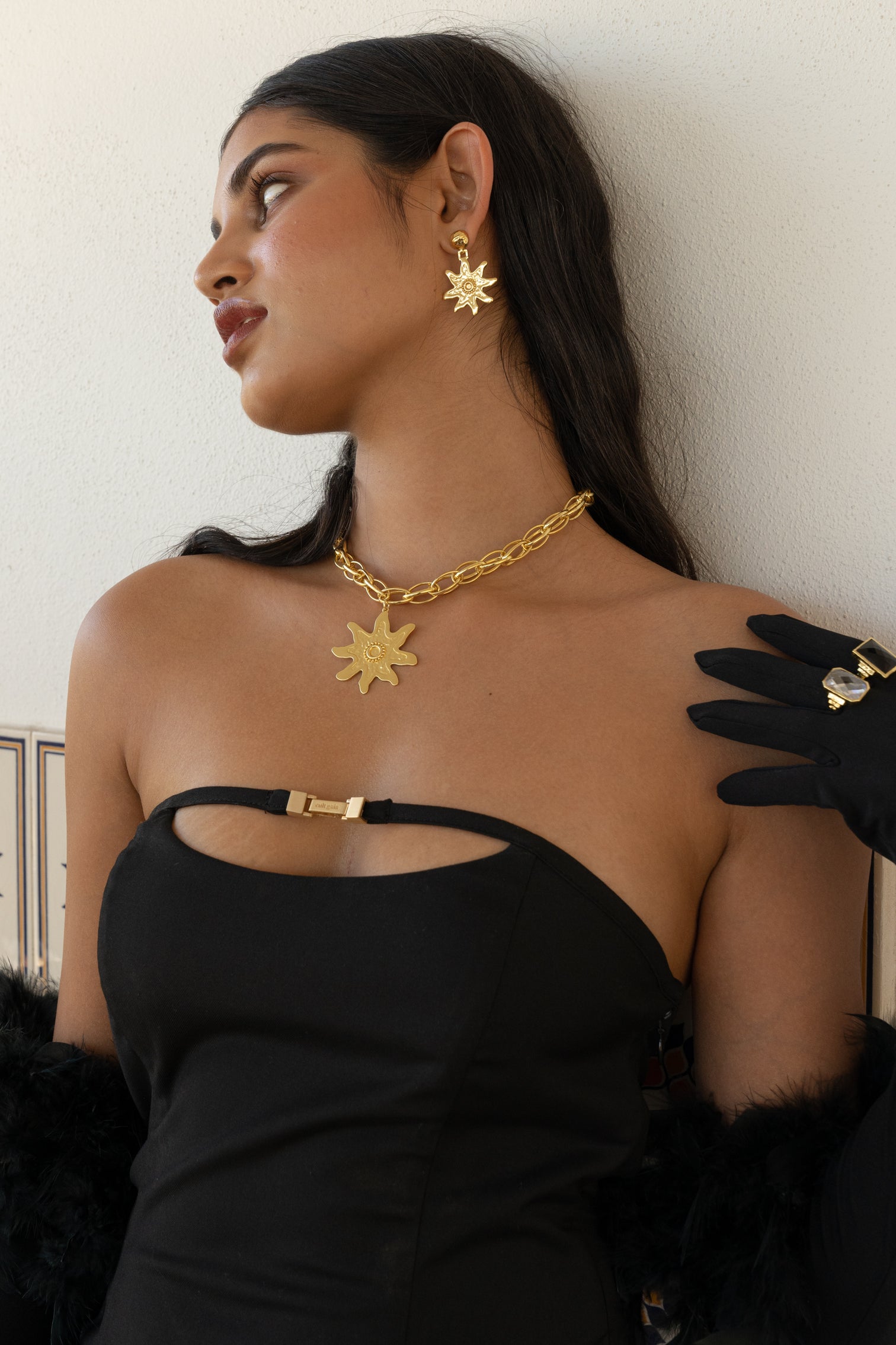 Gold Mimi Starfish Statement Earrings Primadonna Mountain and Moon ...
